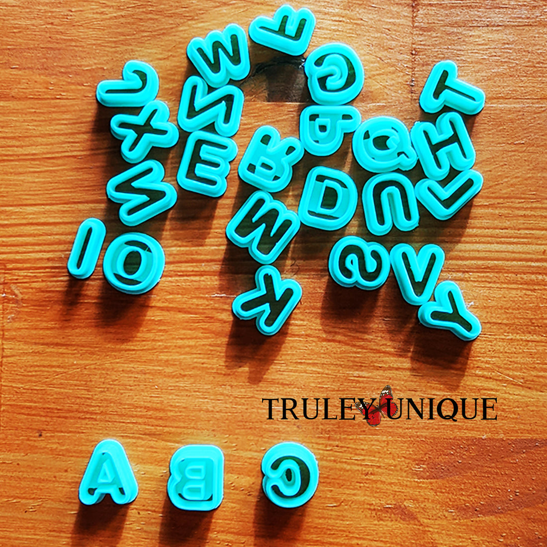 Arial Rounded Font Letters Cookie Cutter Set for Cookies, Ceramics, Po ...