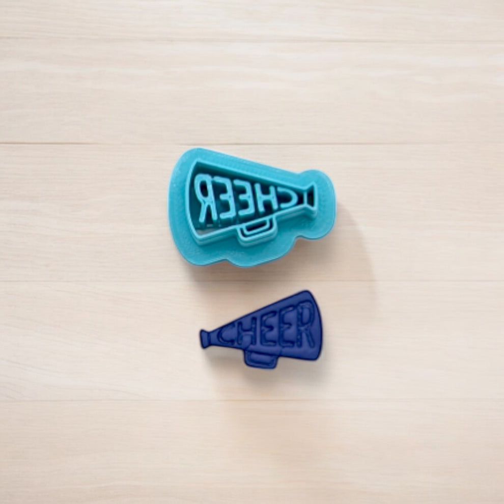 Cheer Cheerleader Megaphone Cookie Cutter with Mirrored Set Option: Id ...